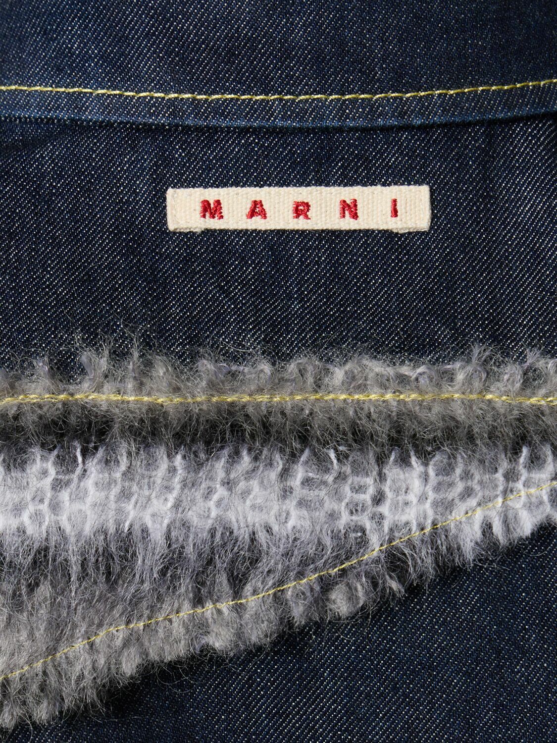 MARNI Wool-patched Bull Denim Shirt Marni
