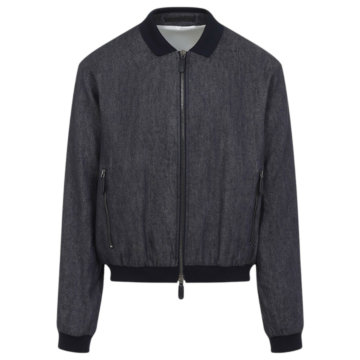 Giorgio Armani Navy & White Neve Down Paneled Coat Giorgio Giorgio Armani Navy & White Neve Down Paneled Coat Giorgio
