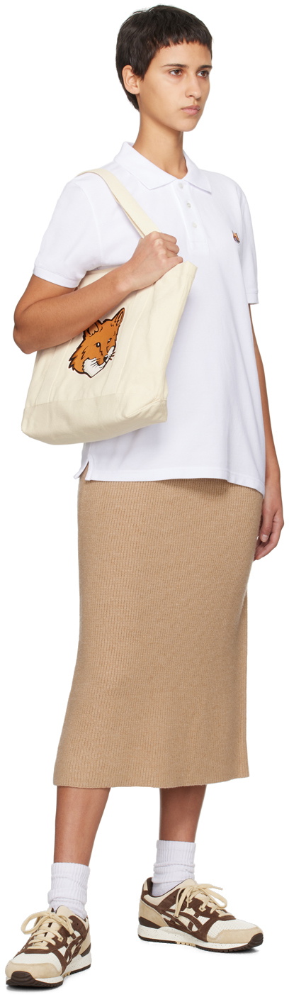 Maison Kitsuné Off-White Fox Head Tote Maison Kitsune