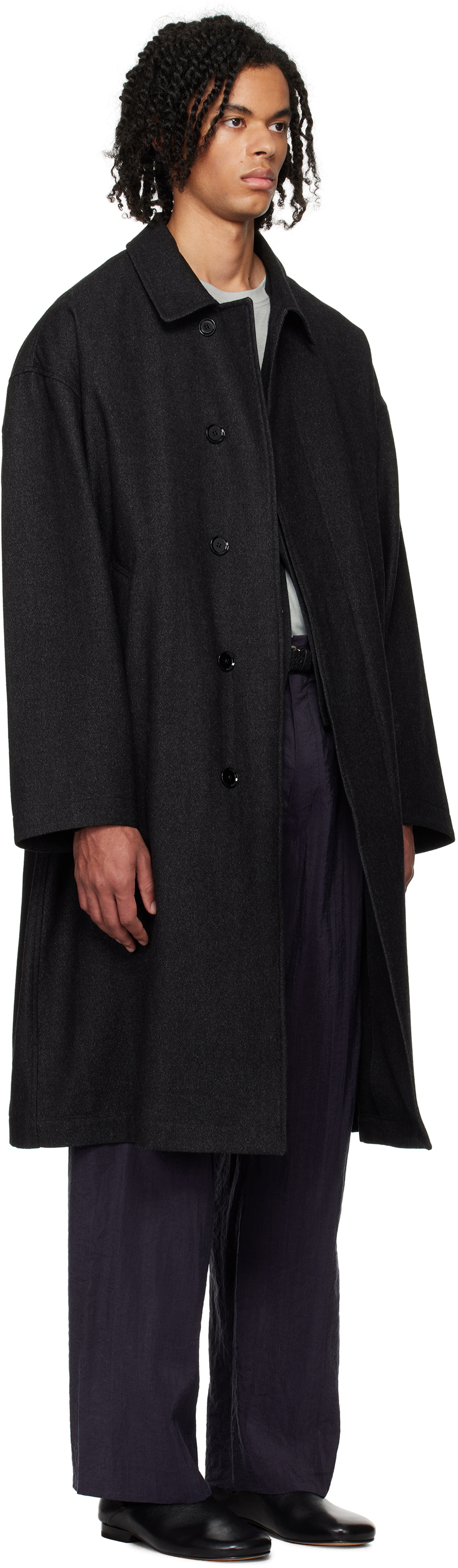 LEMAIRE Gray Boxy Coat Lemaire