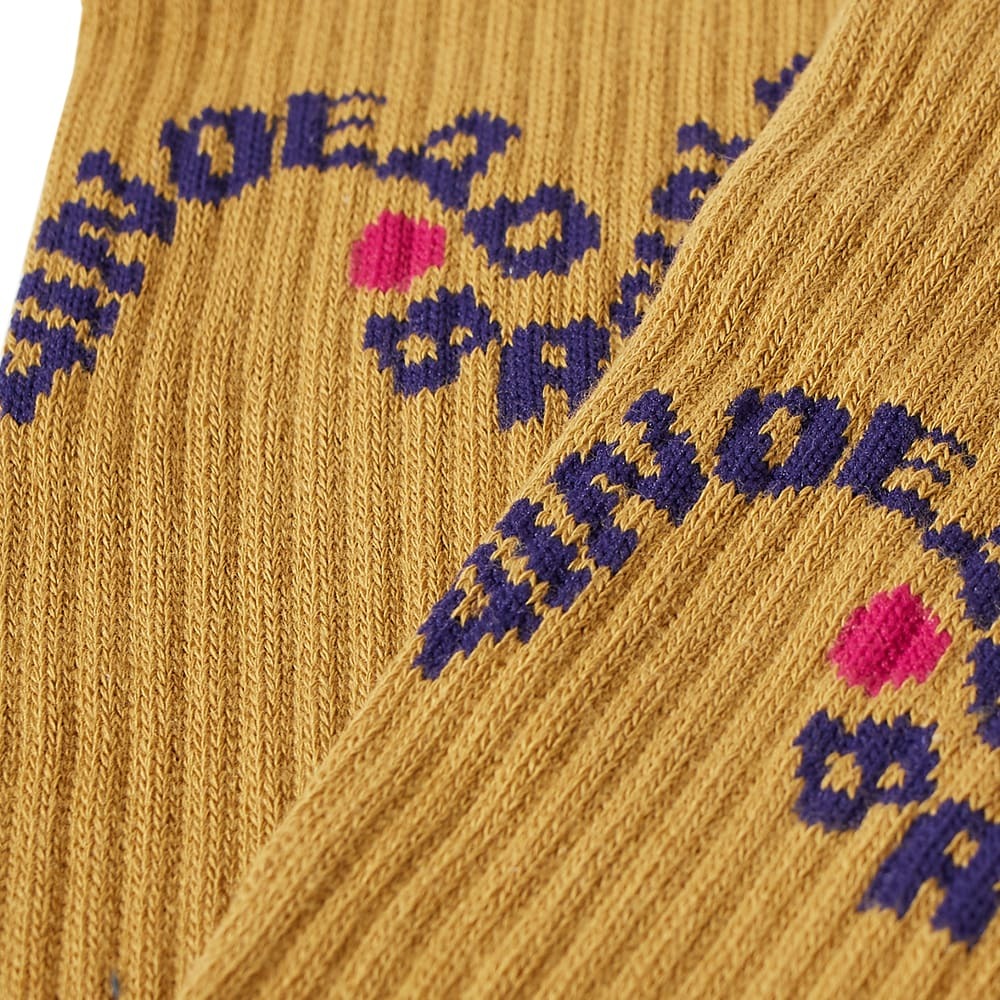 Brain Dead Men's Waves Sock in Brown Brain Dead