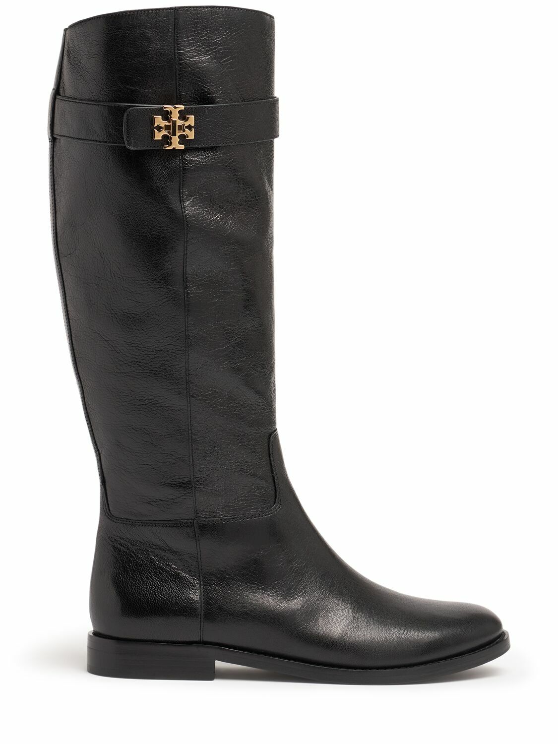 TORY BURCH 10mm T Lock Leather Riding Boots Tory Burch