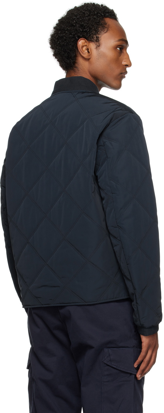 BOSS Navy Caramo Bomber Jacket BOSS