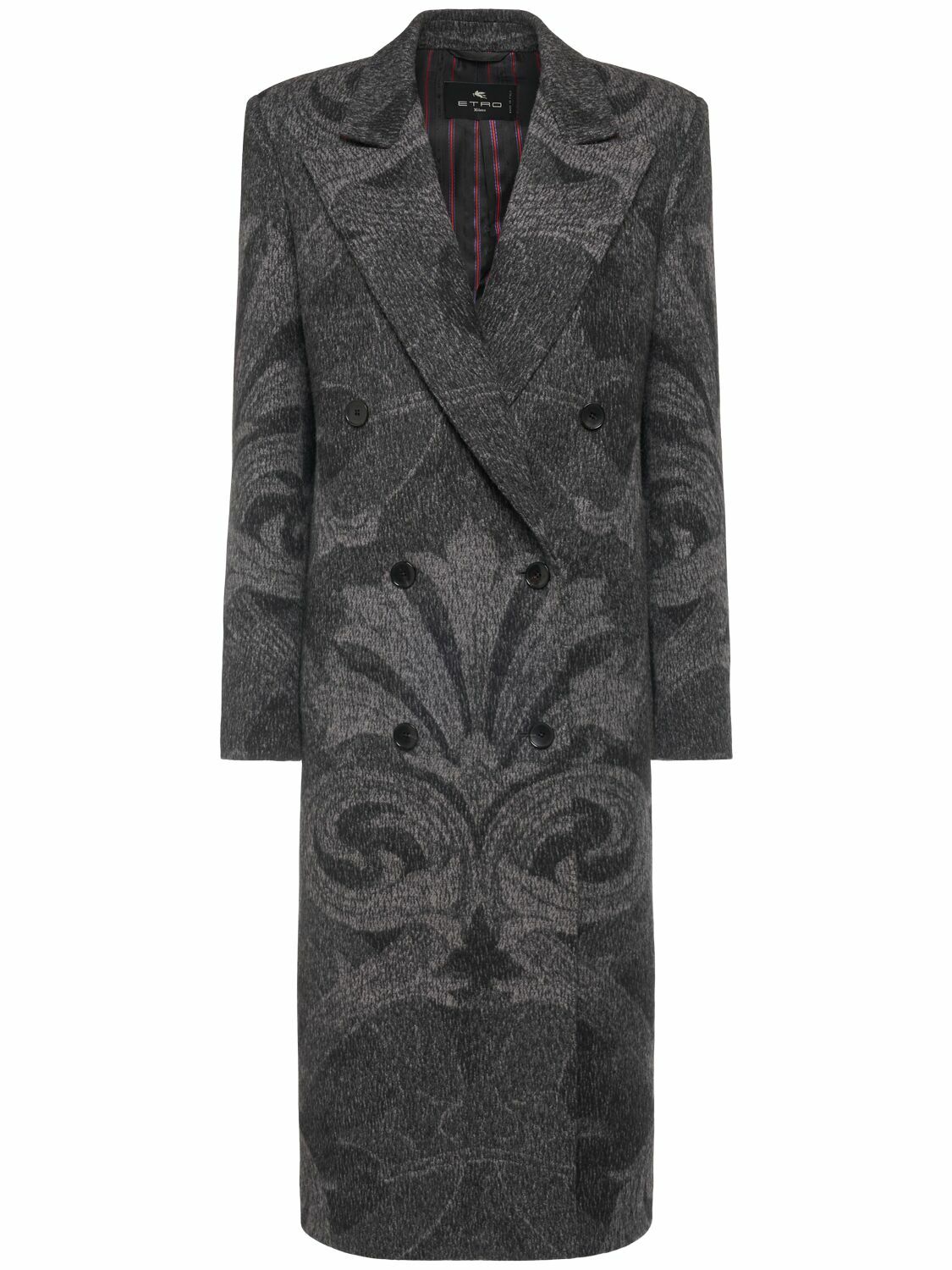 ETRO Double Breasted Wool Long Coat Etro