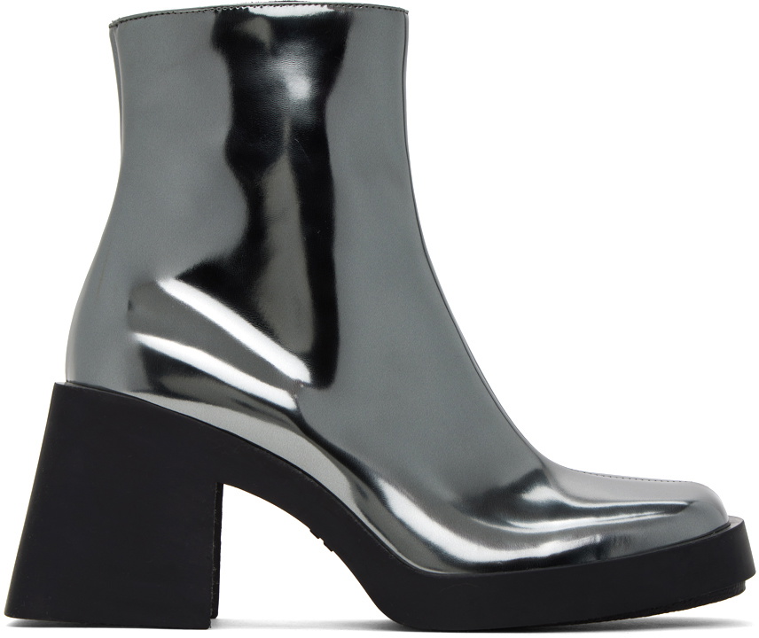 Justine Clenquet Silver Milla Boots Justine Clenquet