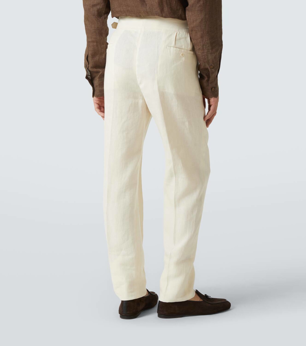 Rubinacci Manny linen slim pants Rubinacci