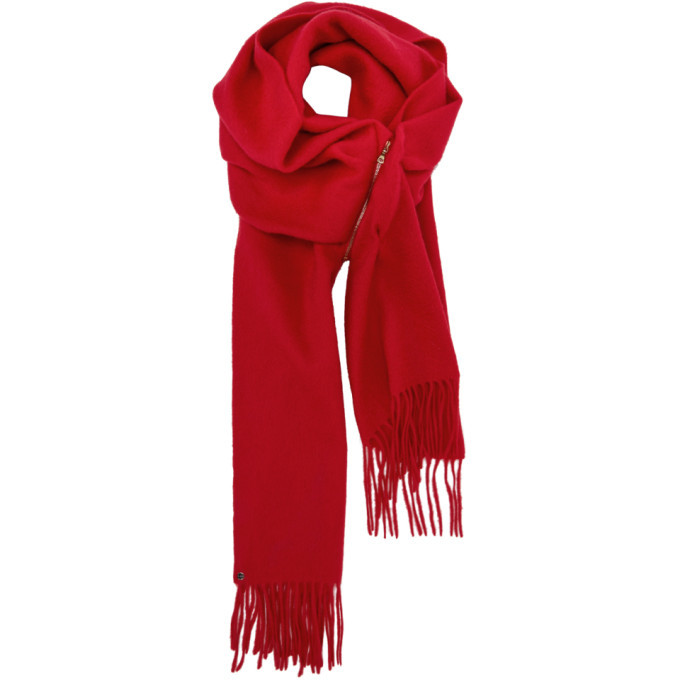 Bless Red Cashmere Zip Scarf Bless