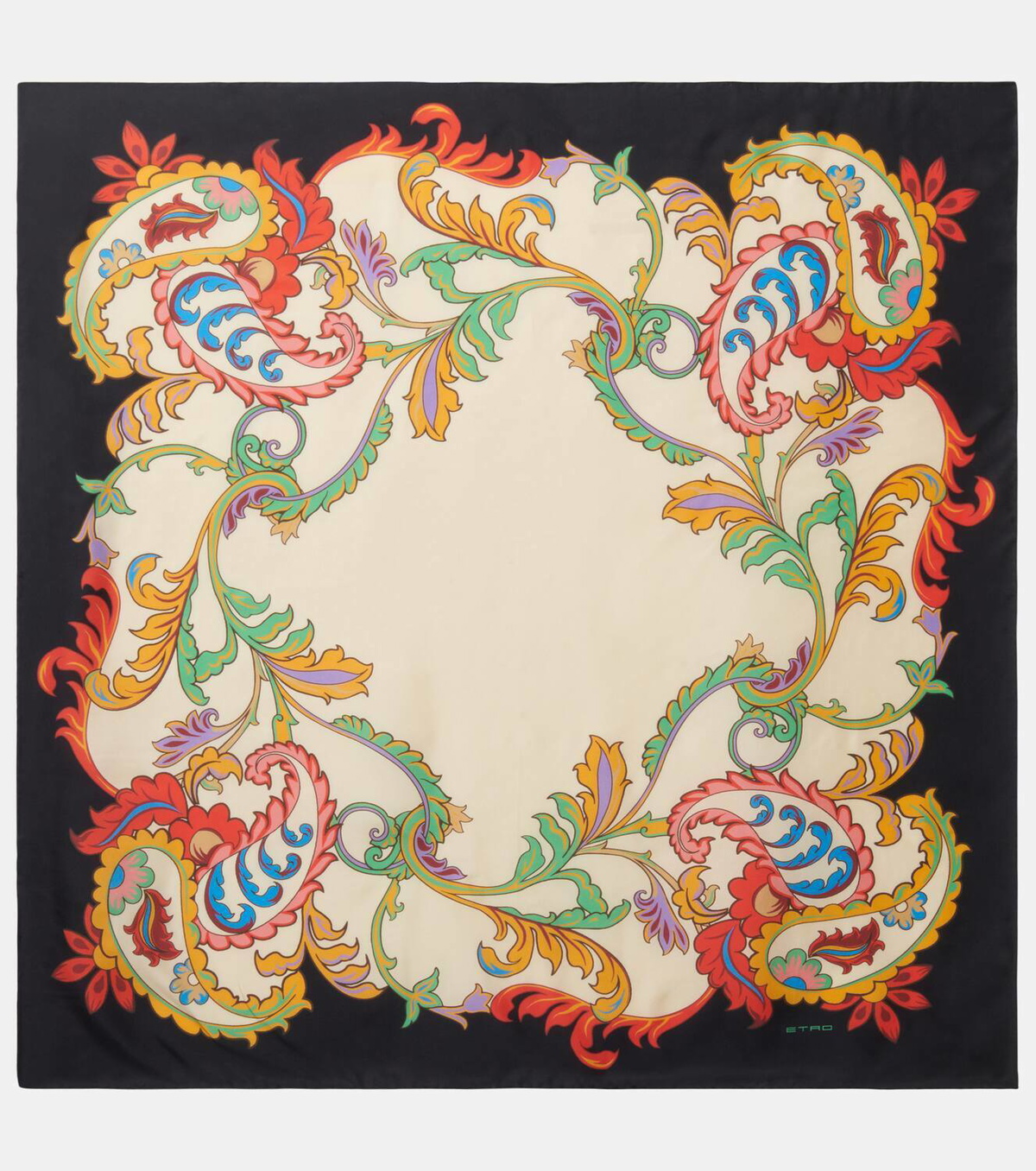 Etro Floral silk twill scarf Etro