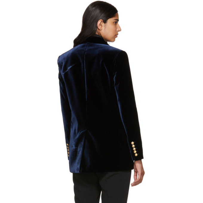 Balmain Navy Velvet Blazer Balmain
