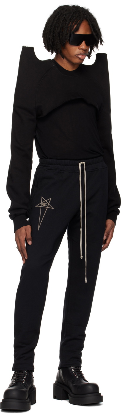Rick Owens Black Champion Edition Sweatpants Rick Owens