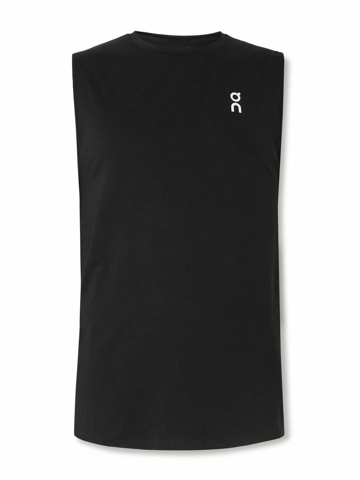 ON - Court Logo-Print Recycled Stretch-Jersey Tennis Tank Top - Black On