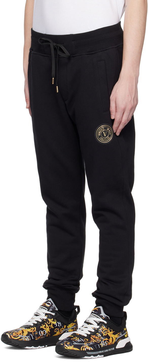 Versace Jeans Couture Black V-Emblem Lounge Pants Versace