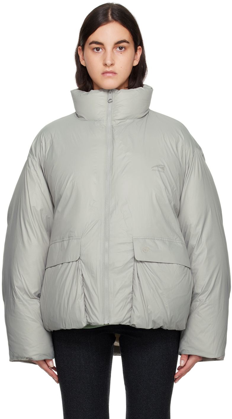 ADER error Beige Print Down Jacket ADER error