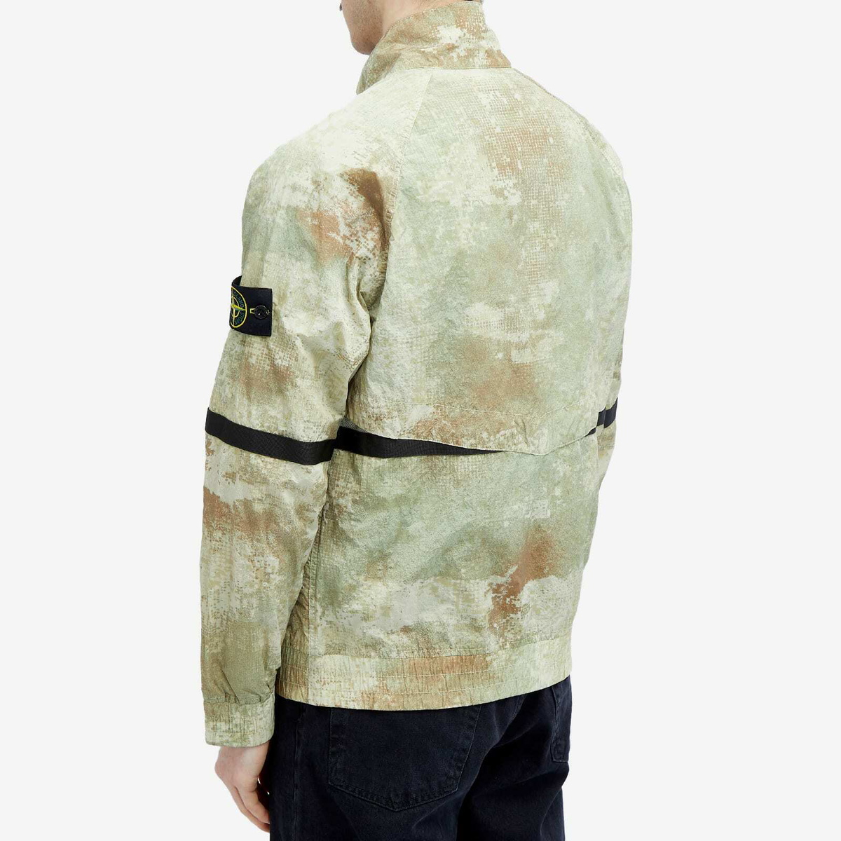 Stone Island Men's Grid Camo Blouson Jacket in Natural Beige Stone Island