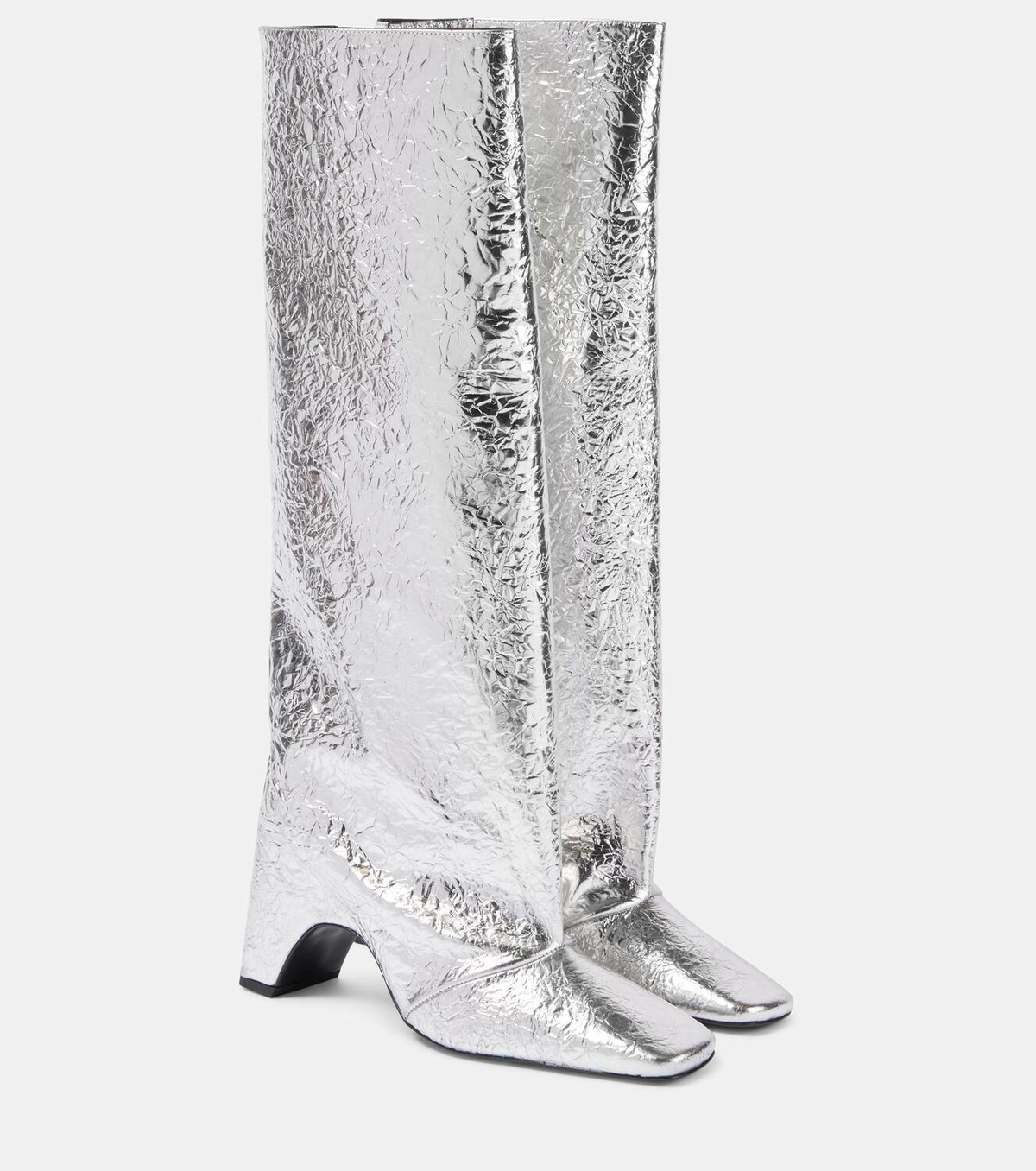 Coperni Foil Bridge 85 leather knee-high boots Coperni