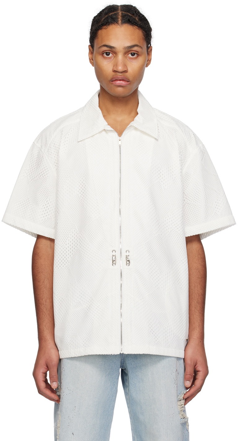 lesugiatelier White Mesh Overlay Shirt lesugiatelier