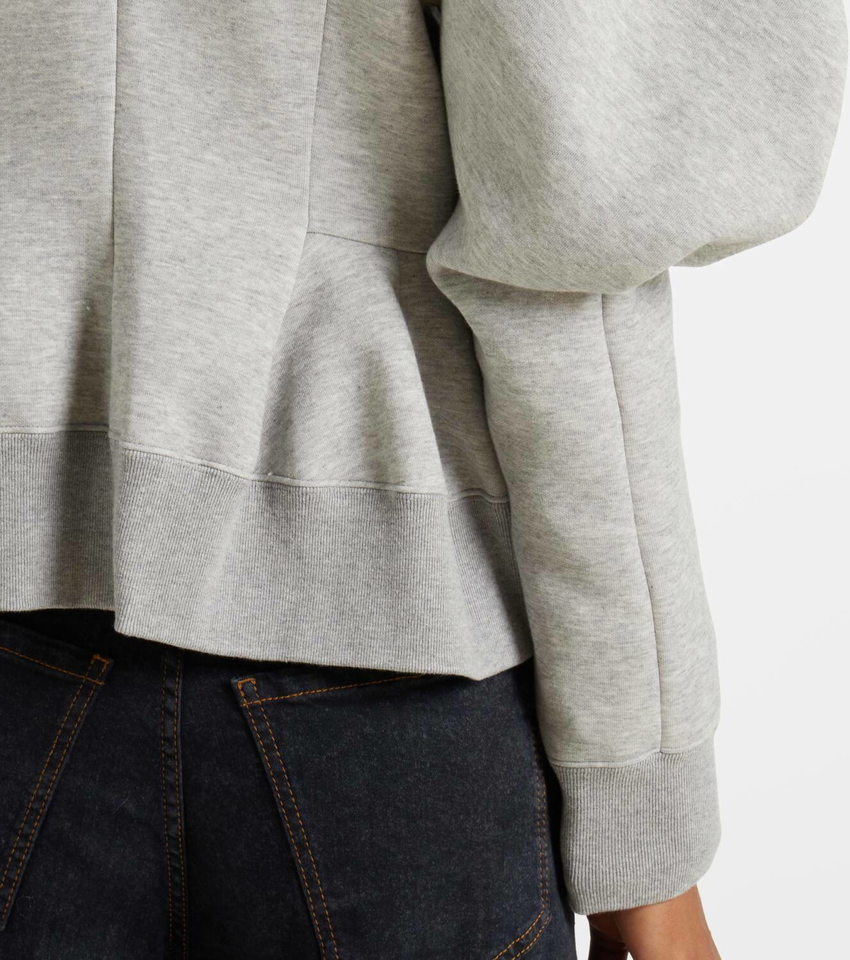 Sacai Cotton-blend jersey zip-up hoodie Sacai
