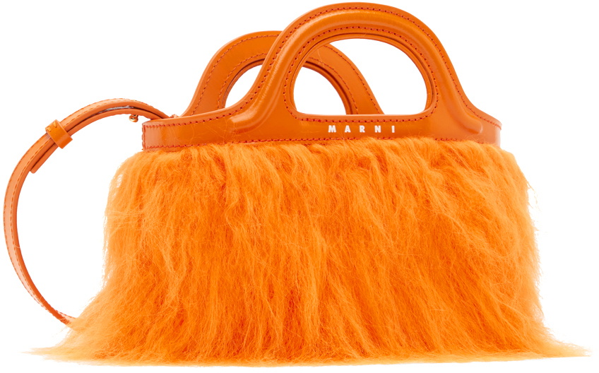 Marni SSENSE Exclusive Orange Tropicalia Micro Tote Marni