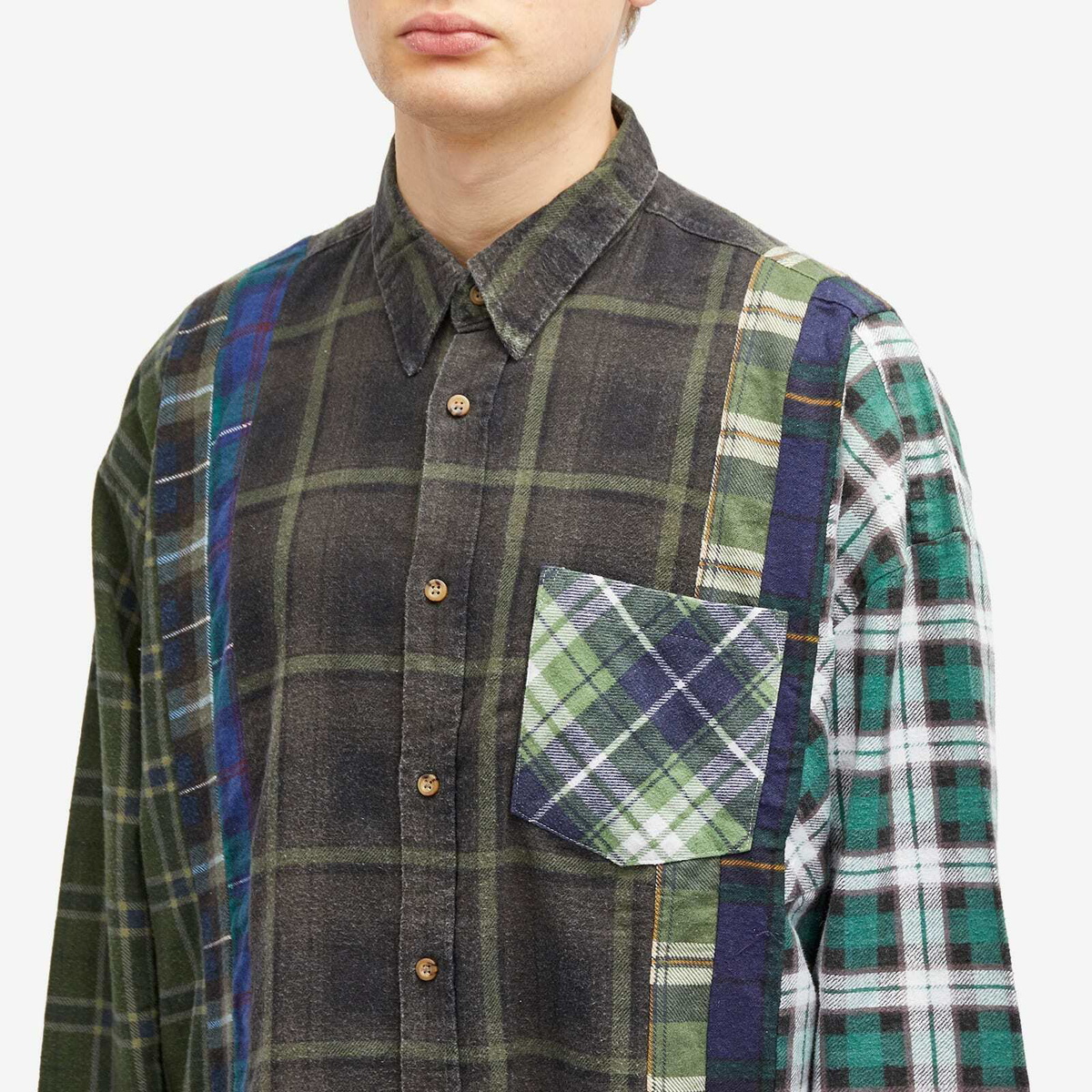 Needles 7 Cuts Wide Flannel Shirt in Assorted Needles