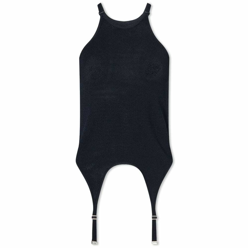 Dion Lee Women's Hoisery Mesh Garter Tank Top in Navy Dion Lee