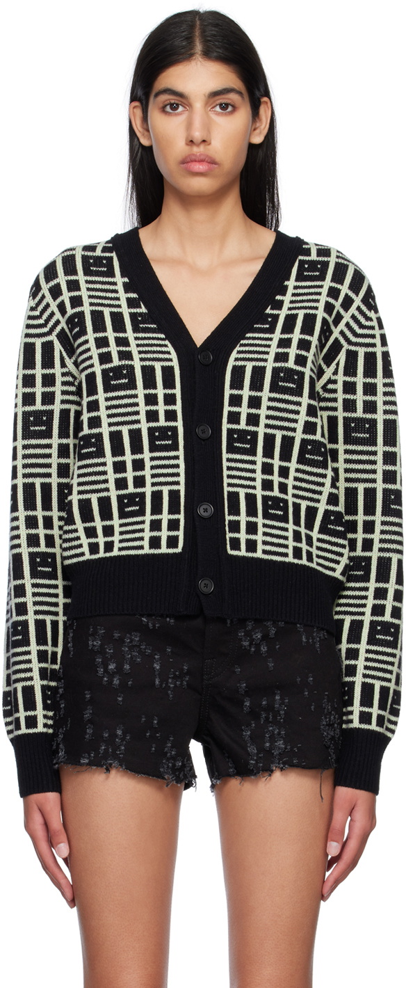 Acne Studios Black Y-Neck Cardigan Acne Studios