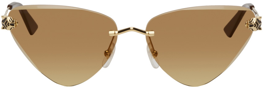 Cartier Gold Triangular Sunglasses Cartier