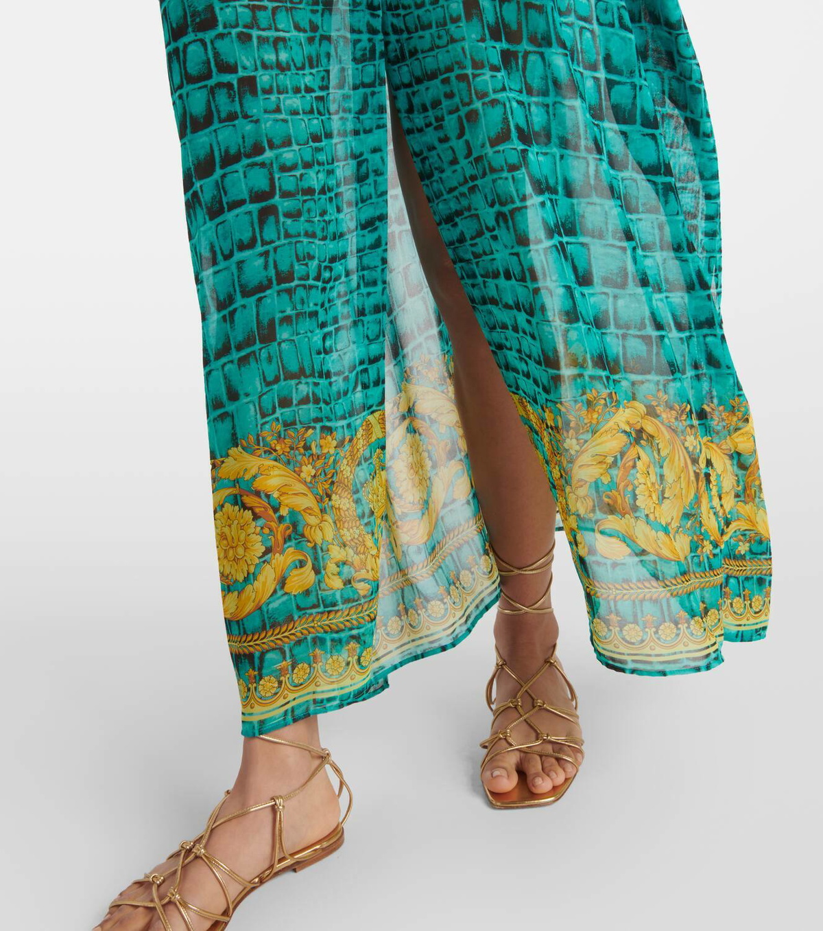 Versace Barocco chiffon beach cover-up Versace