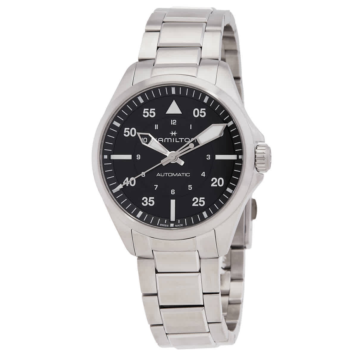 Hamilton Khaki Aviation Pilot Automatic Black Dial Watch H76305130 Hamilton