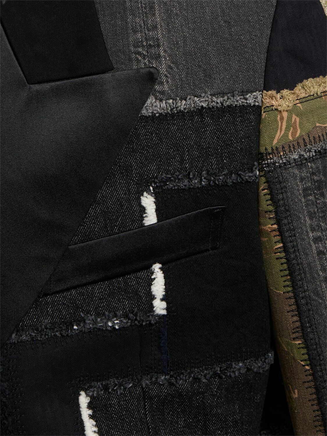 JUNYA WATANABE Cotton Denim Patchwork Blazer Junya Watanabe