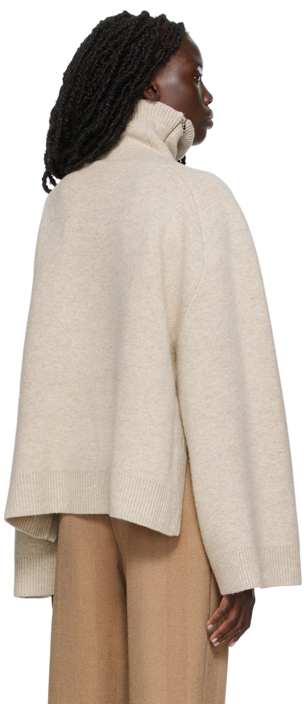 TOTEME Yak Double Sided Zip-Up Sweater Toteme