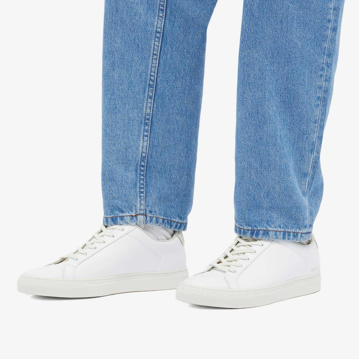Common Projects Men's Retro Low Sneakers in White Common Projects