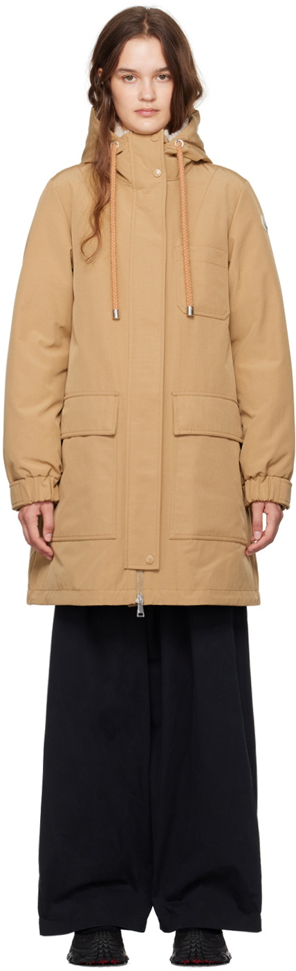 Moncler Beige Urfe Down Coat Moncler