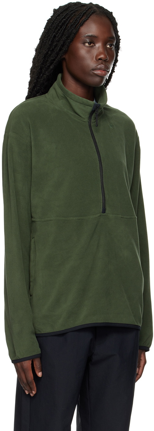 Goldwin Green Half-Zip Sweater Goldwin