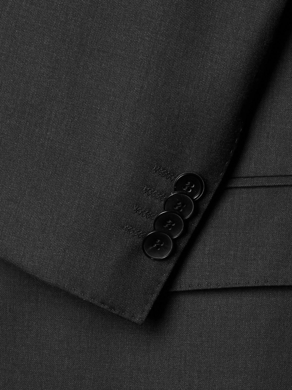 HUGO BOSS - Grey Hayes Slim-Fit Super 120s Virgin Wool Suit Jacket ...