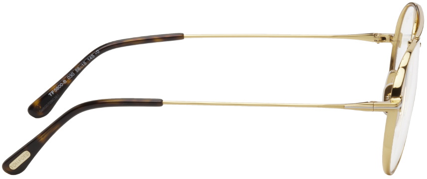 TOM FORD Gold Aviator Blue-Block Glasses TOM FORD