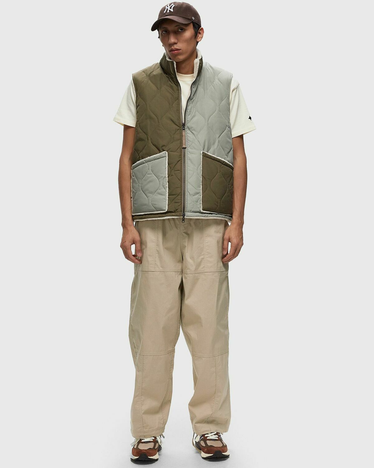 Taion Military Riversible Hi Neck Down Vest Multi Vests Taion Extra