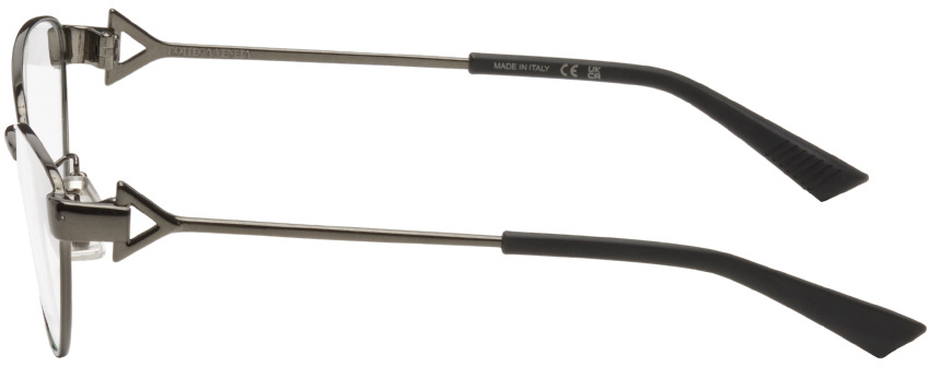 Bottega Veneta Gunmetal Cat-Eye Glasses Bottega Veneta