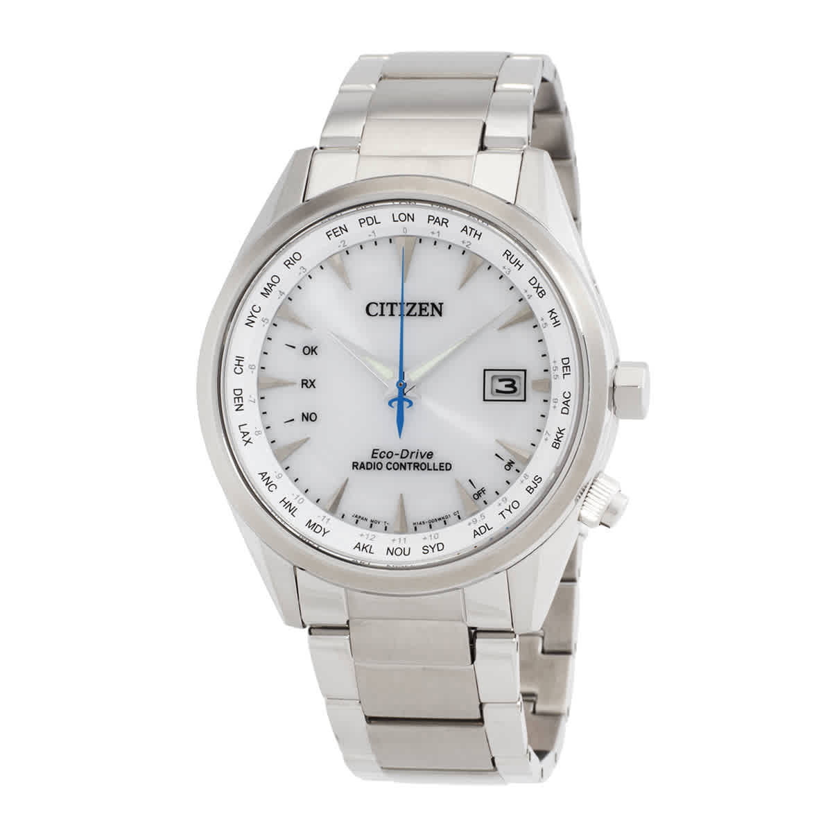 Citizen Perpetual World Time GMT White Dial Mens Watch CB0270-87A Citizen
