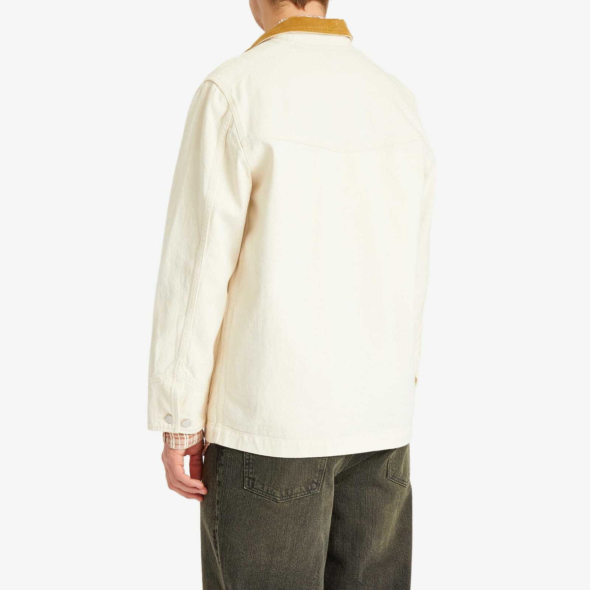 Drake's Men's Western Chore Jacket in Ecru Drake's