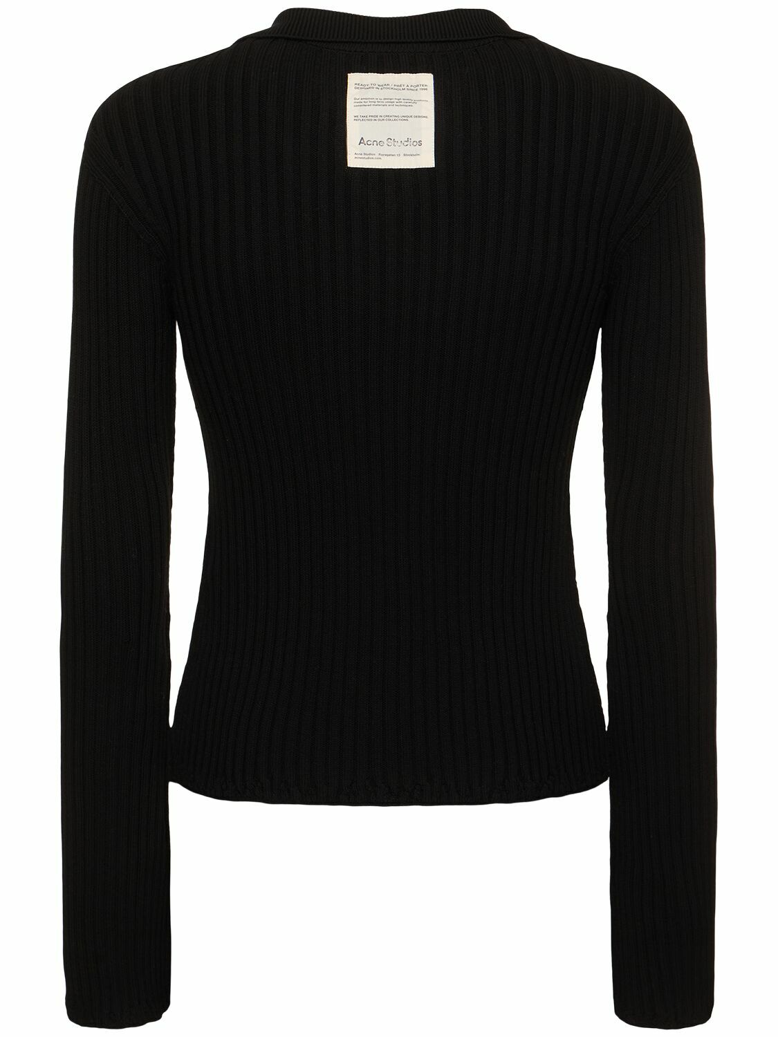 ACNE STUDIOS Koton Core Cotton Knit Zip Sweater Acne Studios