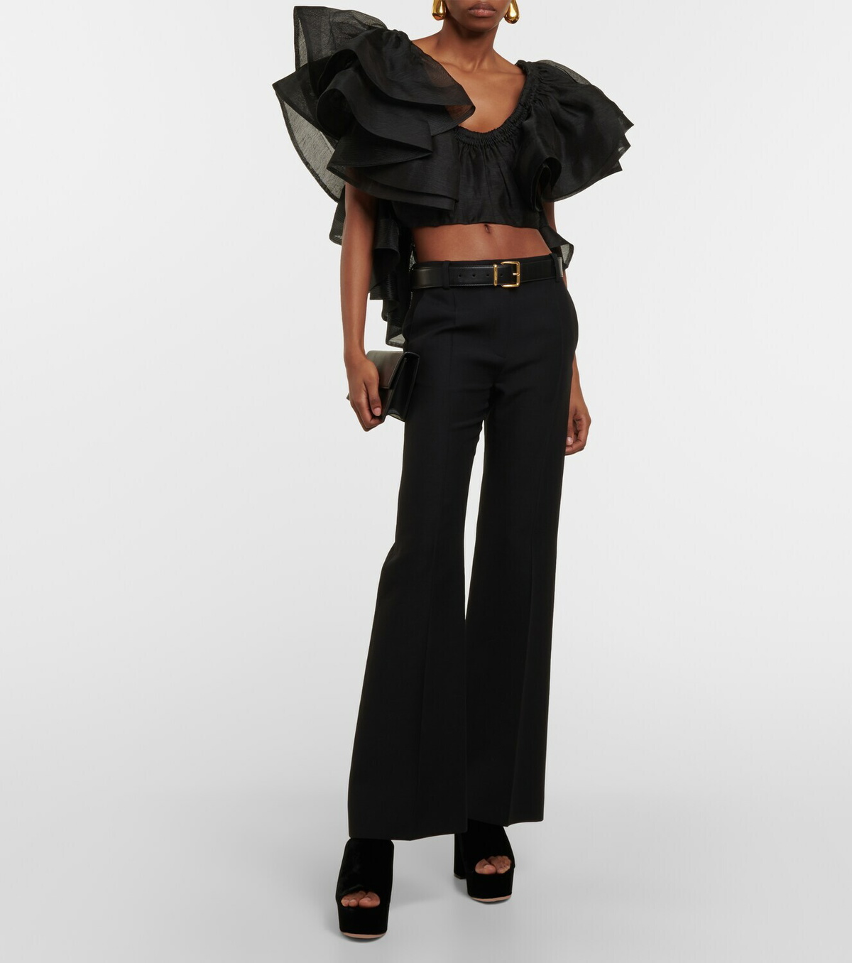 Gianvito Rossi Holly velvet platform mules Gianvito Rossi