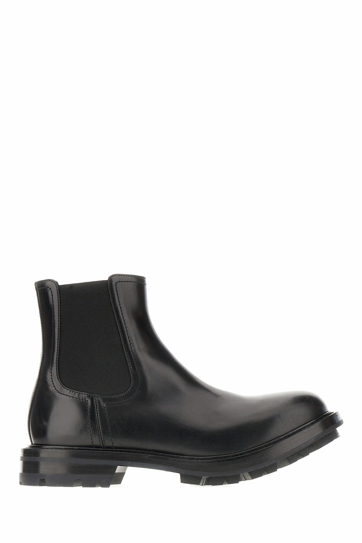 Alexander McQueen Black Leather Ankle Boots Alexander McQueen