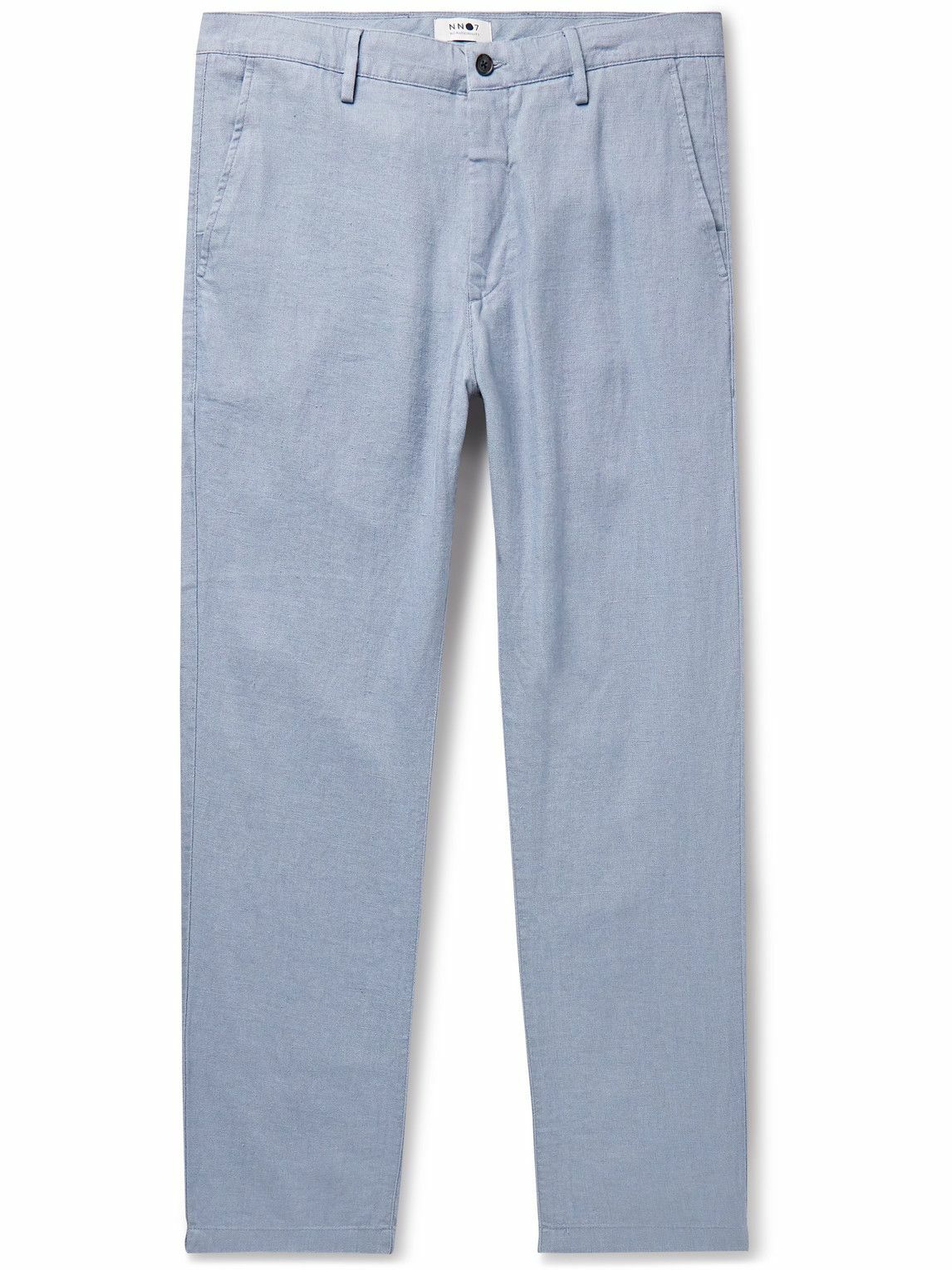 NN07 - Karl 1196 Tapered Linen Chinos - Blue NN07