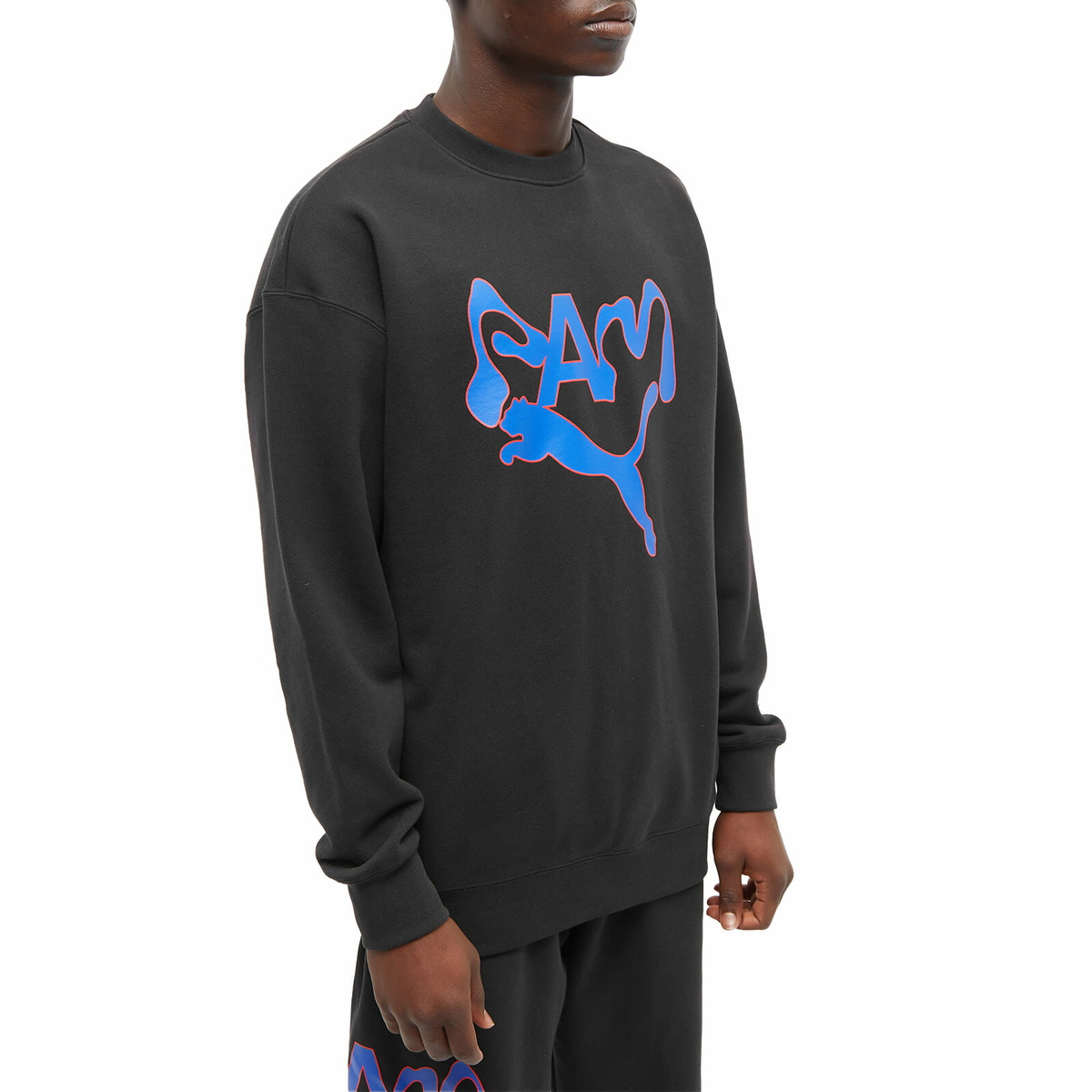 Puma x P.A.M. Crew Sweat in Black Puma