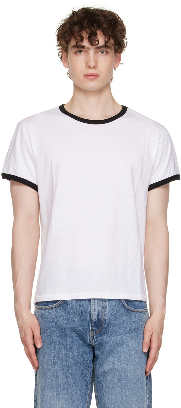 Second/Layer SSENSE Exclusive White Ringer T-Shirt Second/Layer