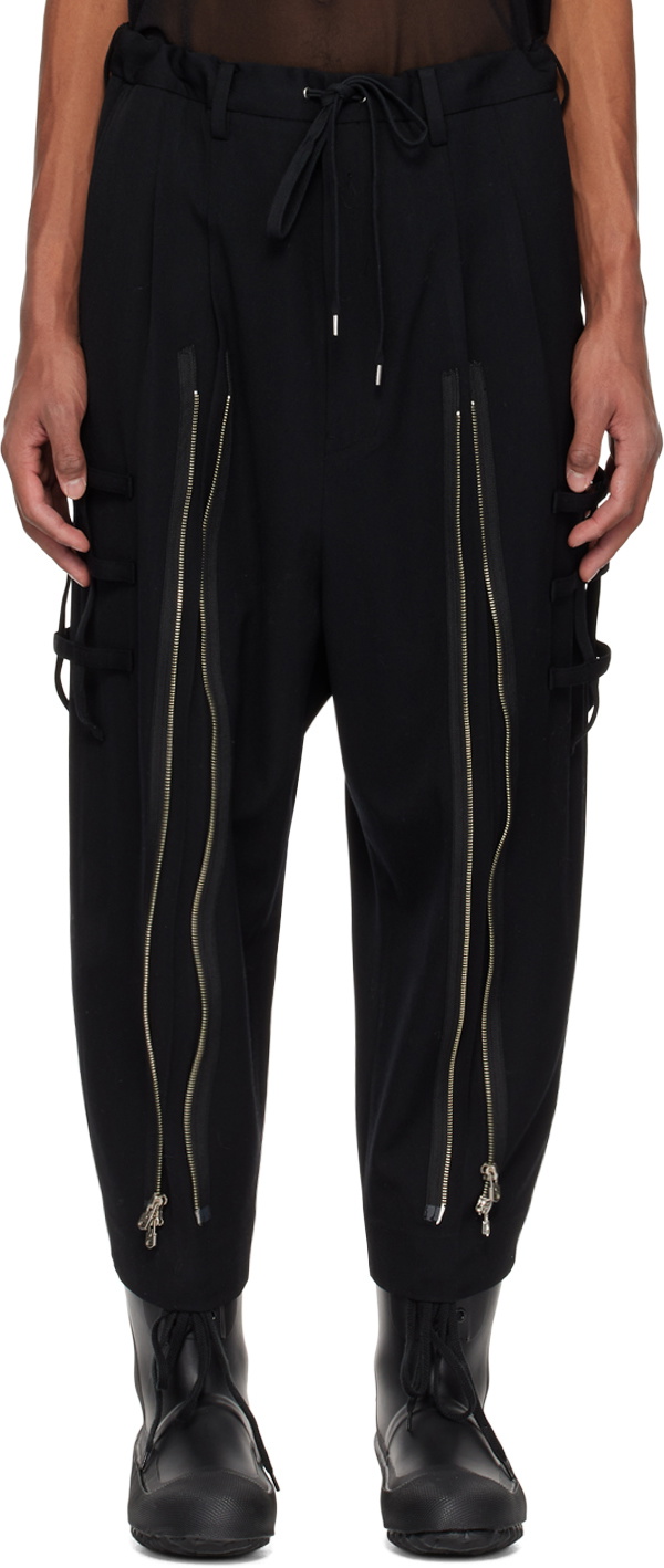 TAKAHIROMIYASHITA TheSoloist. Black Bondage Shorts TAKAHIROMIYASHITA ...