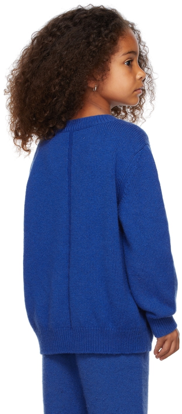 The Row Kids Blue Cashmere Dewey Sweater The Row