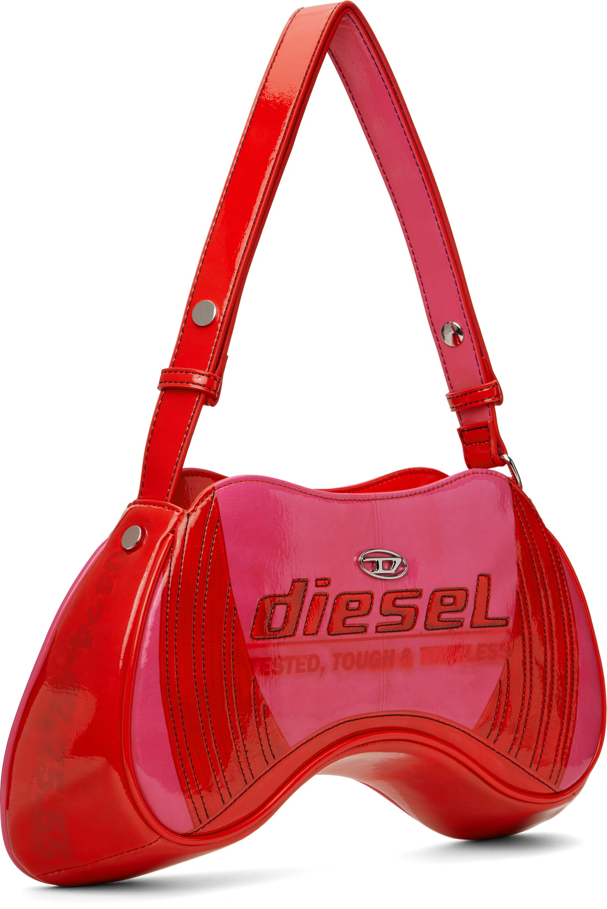 Diesel Pink & Red Play Shoulder Bag Diesel
