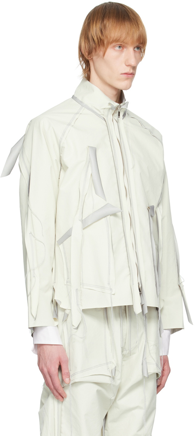 Sulvam White Loose Thread Jacket Sulvam