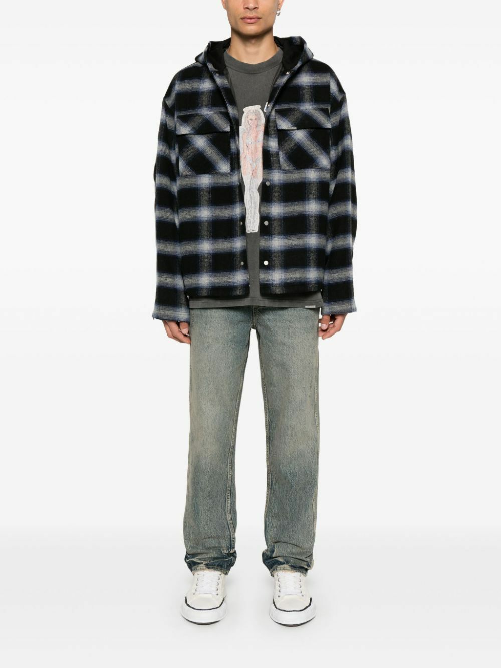 Represent Blue Hooded Jacket Represent